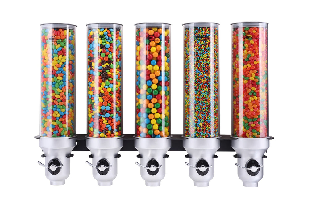 IDM Candy Dispenser H50-FF | Quintuple, wall mounted sweet dispenser, 4 ...