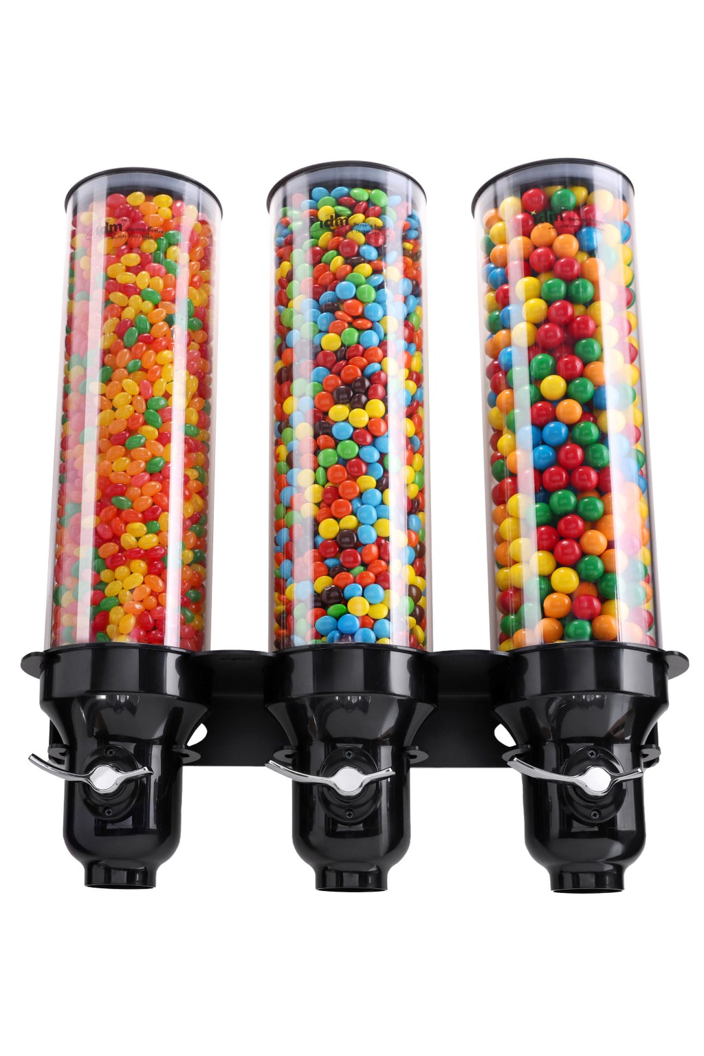 IDM Candy Dispenser H30-BL-FF | Triple, wall mounted, candy & snack ...