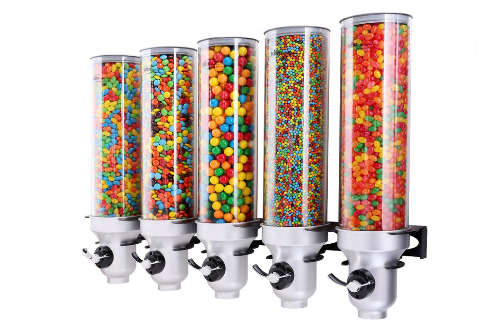 IDM Candy Dispenser H50-FF | Quintuple, wall mounted sweet dispenser, 4 ...