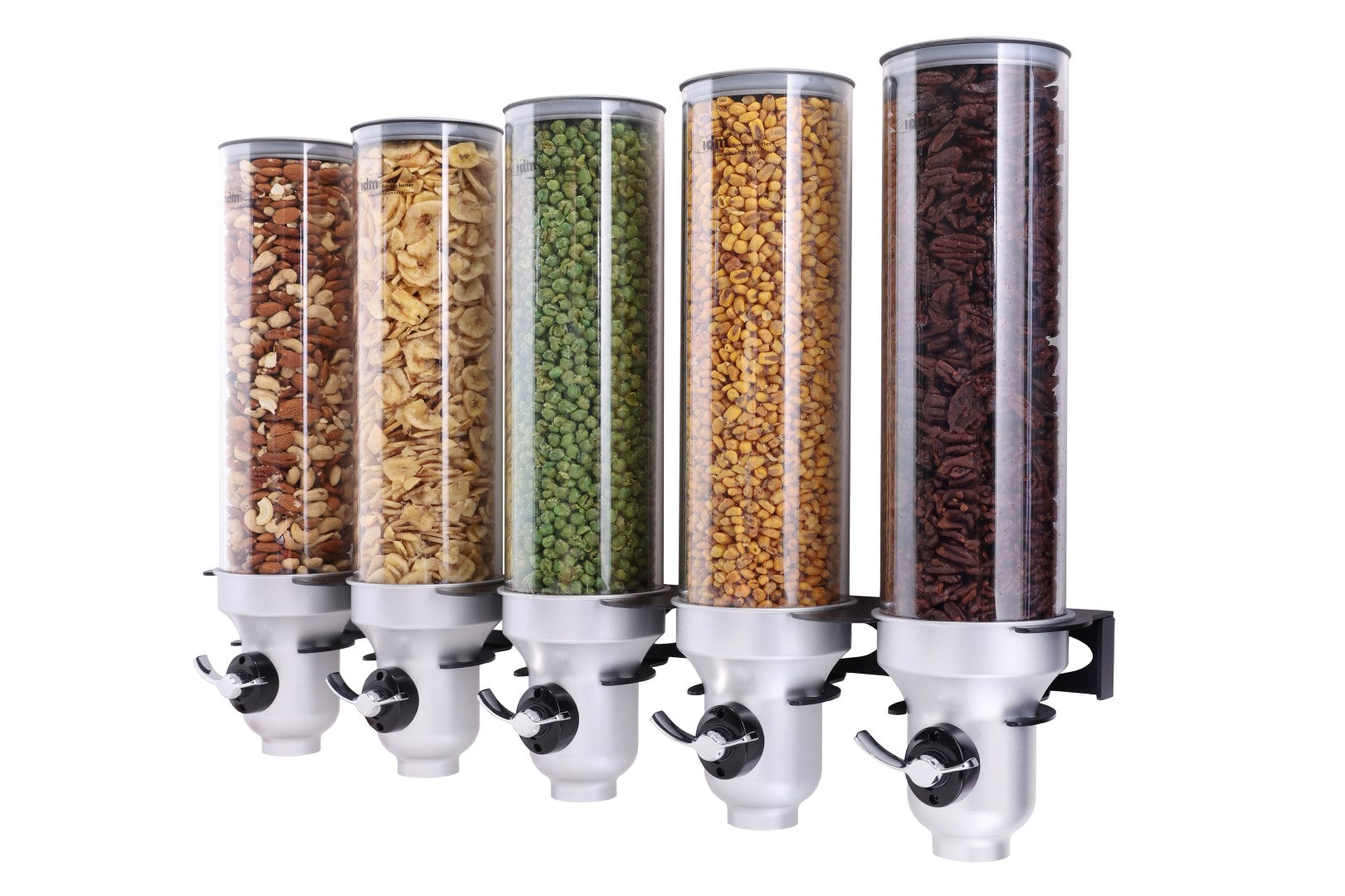IDM Organic & Dry Food Dispenser H50-FF | Quintuple, wall mounted, food ...
