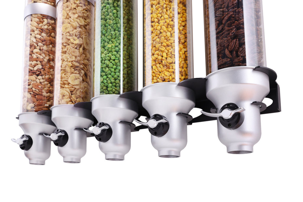 IDM Organic & Dry Food Dispenser H50L-SI-FF | Quintuple, wall mounted ...