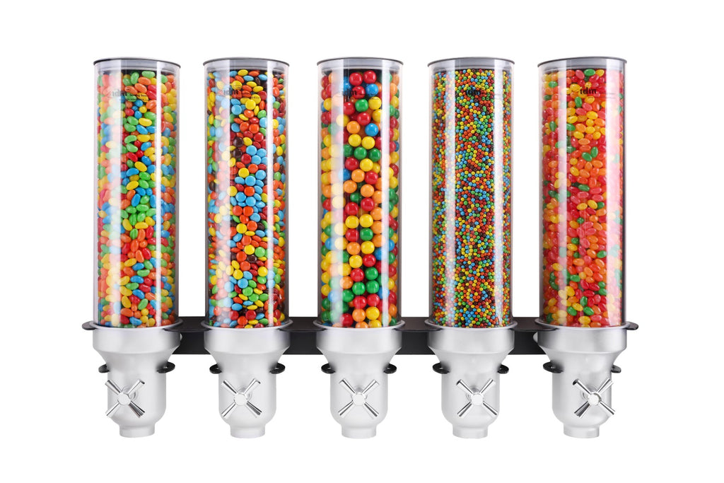 IDM candy Dispenser H50 | Quintuple, wall mounted, sweets dispenser. 4. ...