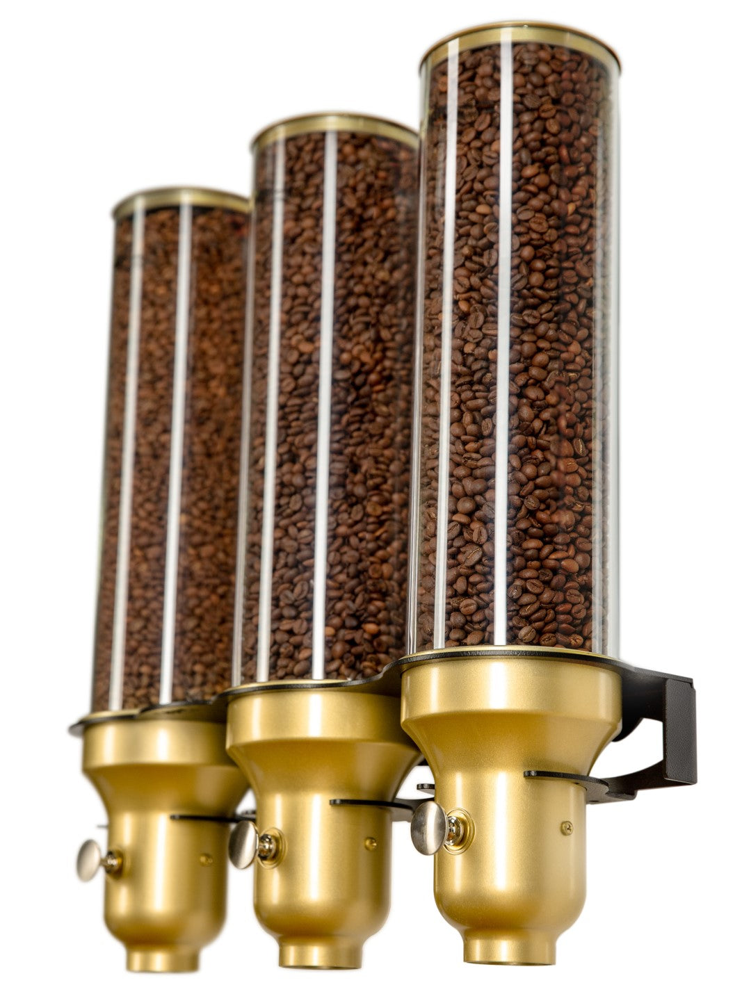 IDM Coffee Bean dispenser G30 | Triple, wall mounted, gold coffee bean ...
