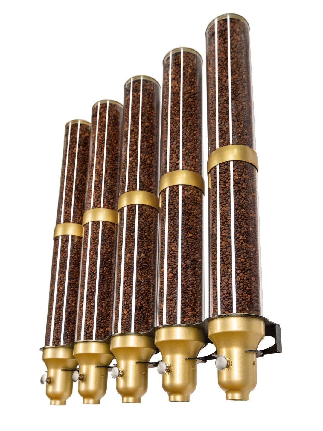 IDM Coffee Bean dispenser G50L | Quintuple, wall mounted, gold coffee ...