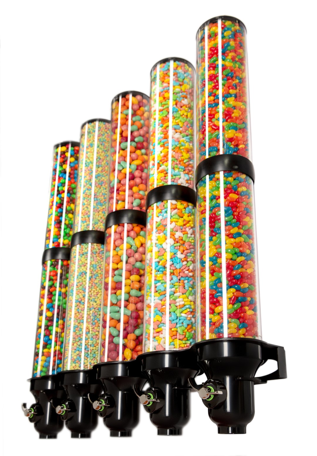 IDM Candy Dispenser H50L-BL-FF |Quintuple, wall mounted sweet dispenser ...